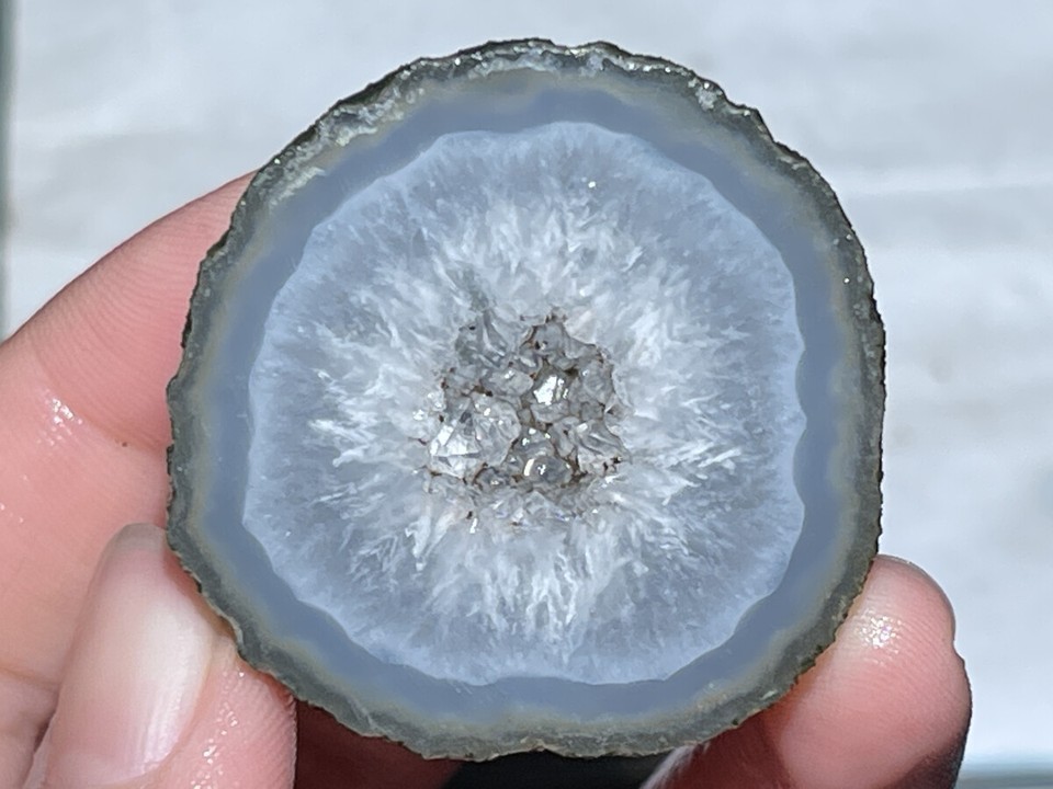 1Pair China Agate Hebei xuanhua natural Crystal Geodes collectible 52g ...