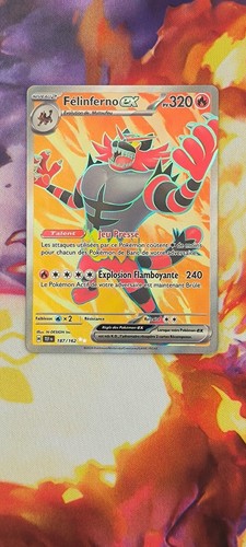 Carte Pokémon Félinferno Ex 187/162 -EV05- Forces Temporelles FR Neuf ...