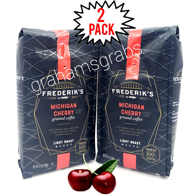 2x FREDERIK'S Meijer MICHIGAN CHERRY GROUND COFFEE 12 oz. 100% ARABICA ...