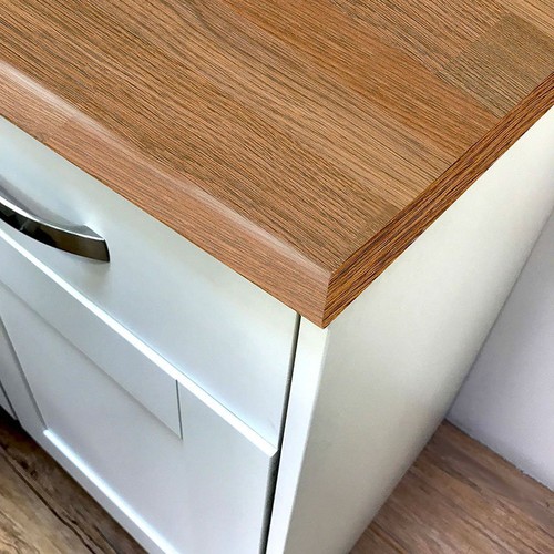 Colmar Oak effect Kitchen Worktop 40mm, Laminate 3m.x 600 X 38mm Curved ...