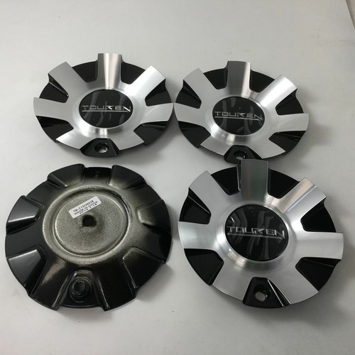 Set 4 Touren TR60 18/20" 3260 Black Machined Wheel Rim Center Caps ...