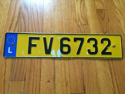 RARE Luxembourg LICENSE PLATE #FV6732 | eBay
