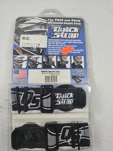 Roko Goggle Quick Straps Release Helmet Motorcycle ATV Motocross Black ...