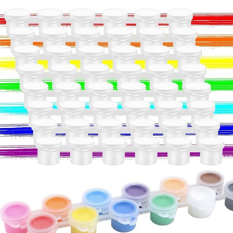 Empty Paint Strips Paint Pots 50Pcs, 300 Pots 2Ml Empty Paint Cup Pots ...