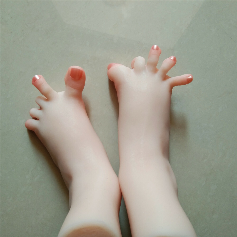 1:1 Real silicone clone small girls foot Feet Model Sculpture cute toes ...