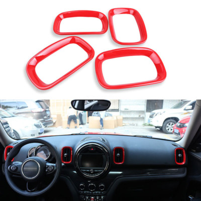4X Car Red Side Front Air Outlet Vent Cover Trim fit For Mini ...