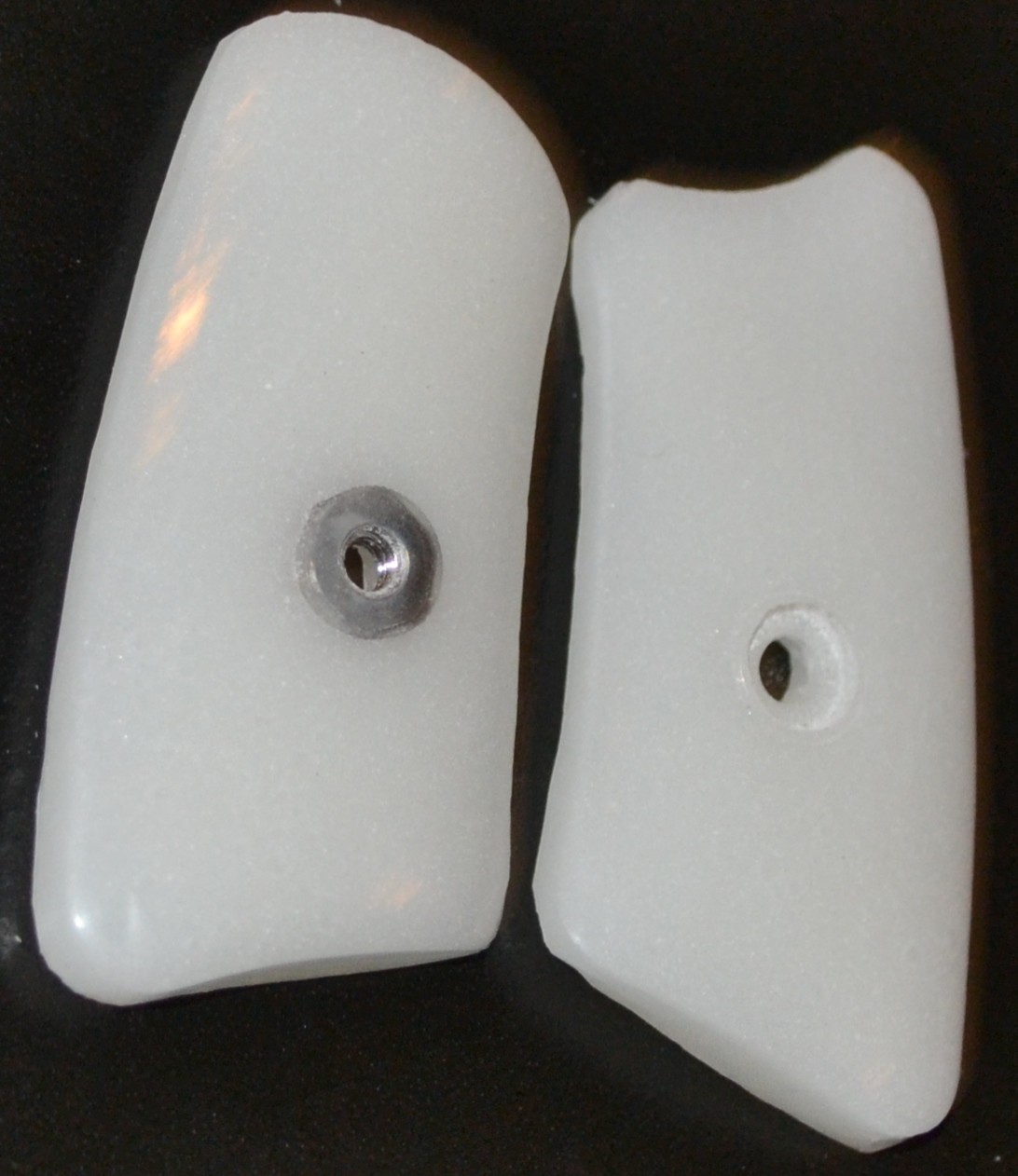 Ruger SP101 pistol grip insert panels smooth ceramic white plastic with ...