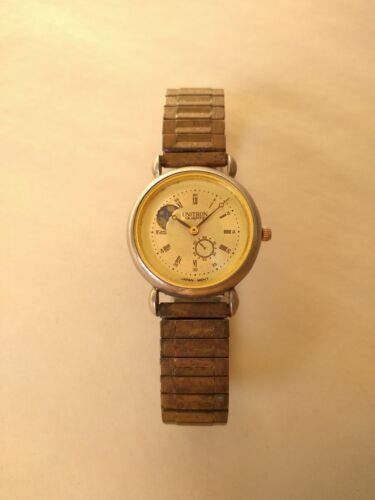 Vintage UNITRON Moon Phase Quartz Watch Japan *New Battery**Keeps ...