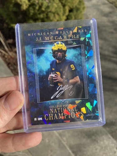 JJ McCarthy National Championship Card Michigan Wolverines Auto Print ...