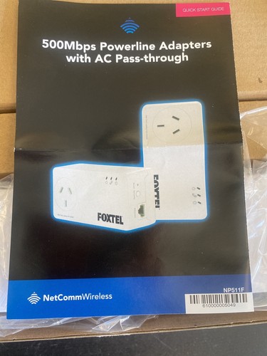 Netcomm NP511 Pair of 2 Powerline Adapter AC Pass-through | eBay Australia