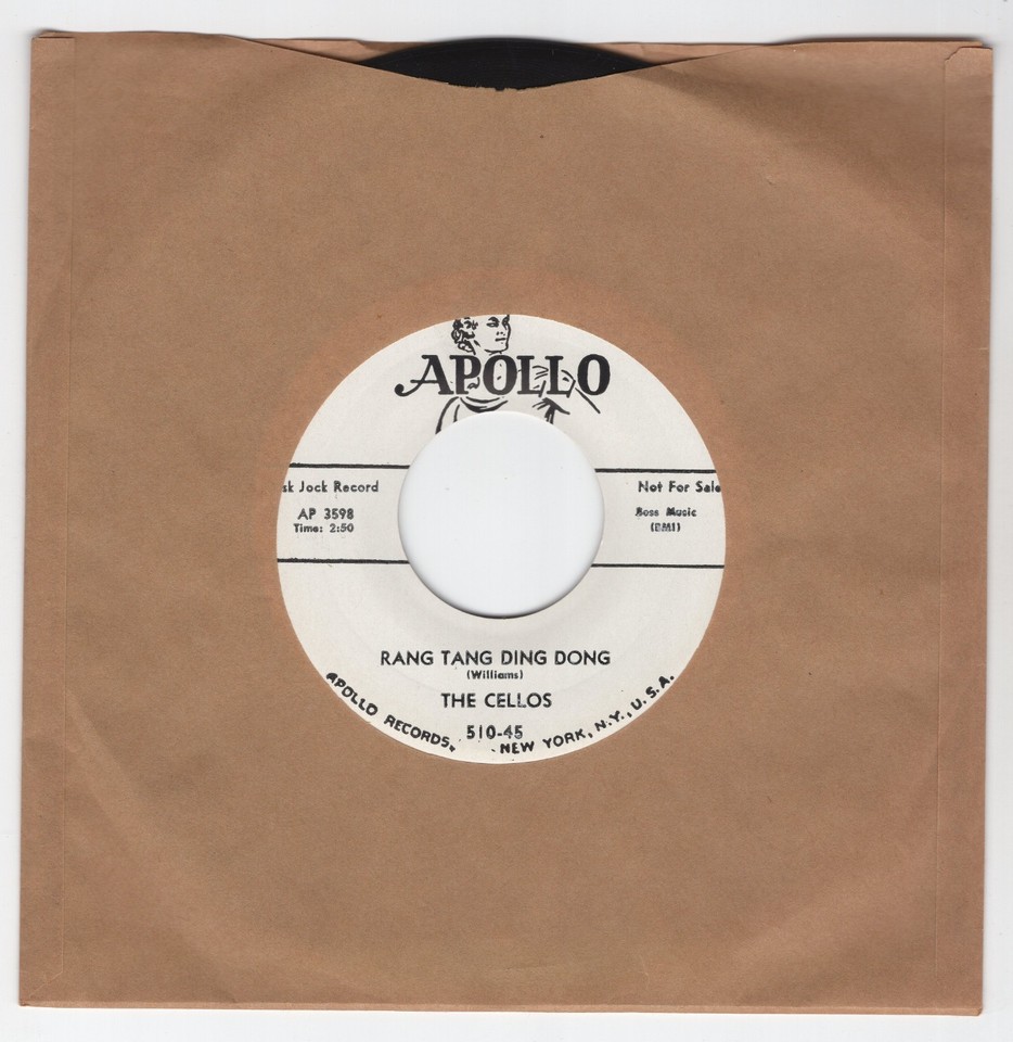 R&B/DooWop CELLOS You Took My Love/Rang Tang Ding Dong APOLLO M- DJ ...