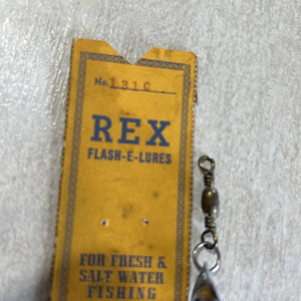 Vintage Fishing Lure,REX Flashy-E-Lure No. 131C Original Card Stock | eBay
