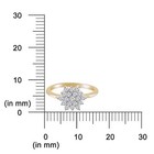 10K Yellow Gold 0.40 Ct Round Cut Real Diamond Cluster Engagement Ring ...