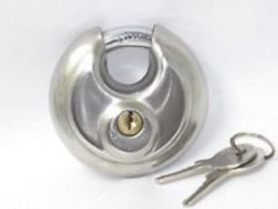 5x 70mm Heavy Duty Stainless Steel Armor Brass Cylinder Disc Padlock ...