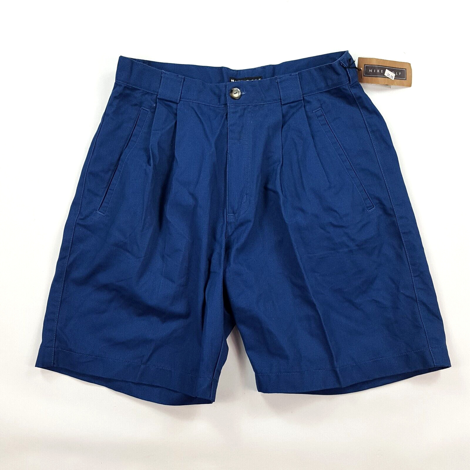 Vintage 90s Nike Golf Men's Size 30 Medium Blue Pleat… - Gem