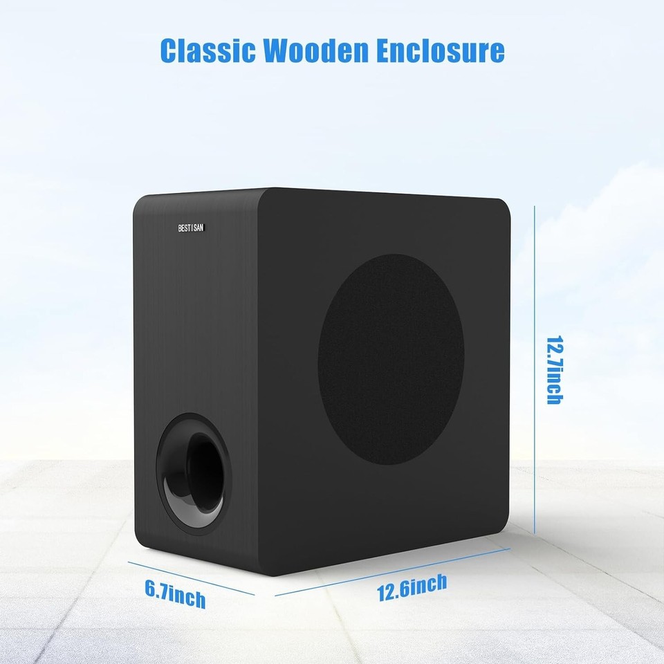 BESTISAN Powered 6.5’’ Home Audio Subwoofer, Deep Bass Response Subwoofers | eBay