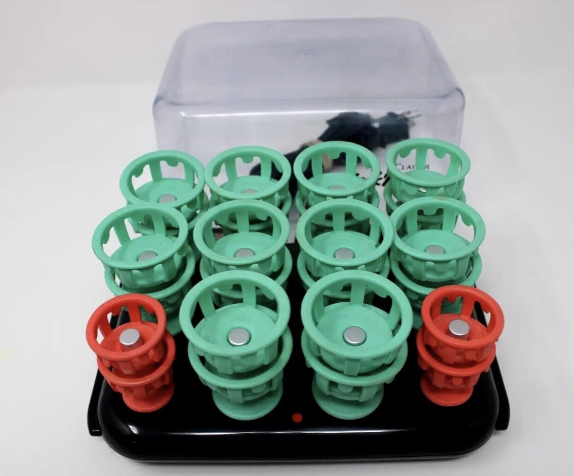 Clairol Lock 'N Roll Hot Hair Curlers Rollers Pageant 24 Spoolies Model ...