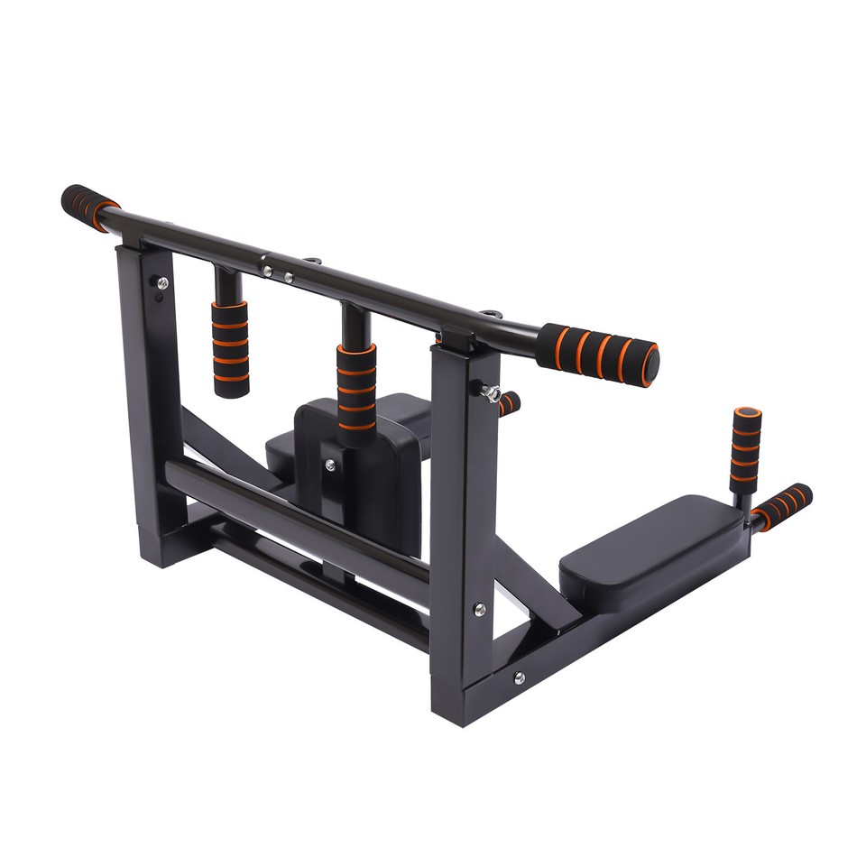 Multifunctional Wall Mounted Pull Up Chin Up Bar Dip Station Power Rack ...