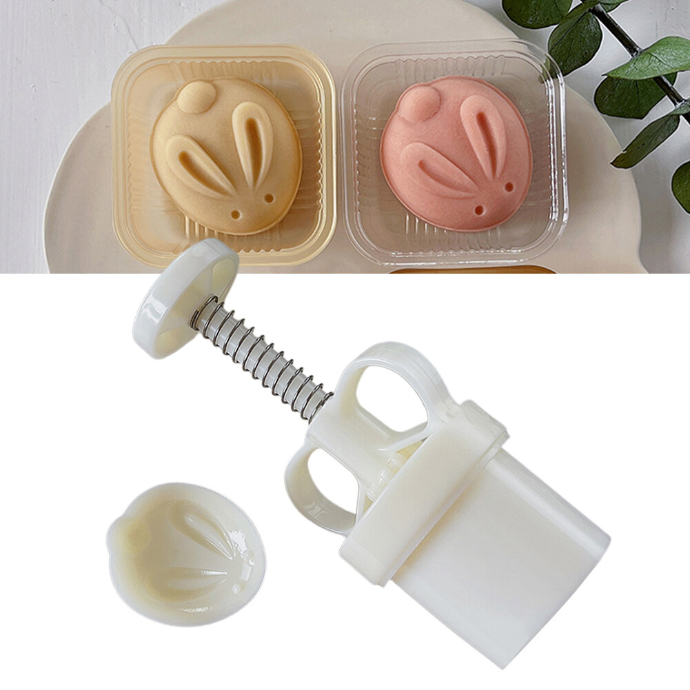 50g Autumn Festival Cookie 3D Bunny Baking Tool Mooncake Mold Ergonomic ...