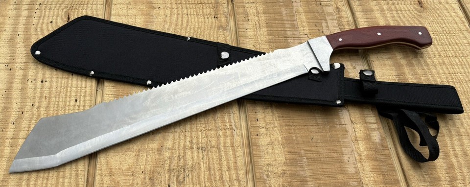 Heavy Duty Machete Sawback XL 25” Full Tang 8mm Thick Heavy Gauge ...