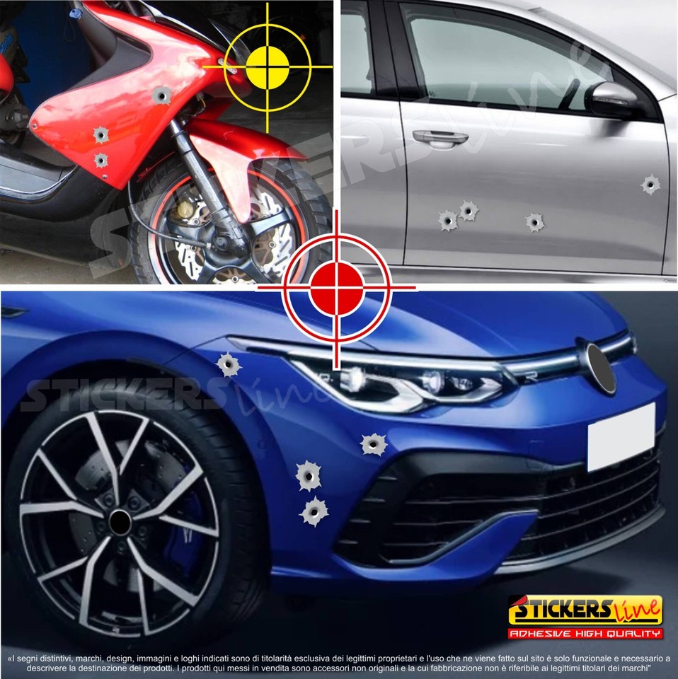 Stickers Hole Bullet Stroke Of Gun Holes Strike Sniper Helmet Scooter ...