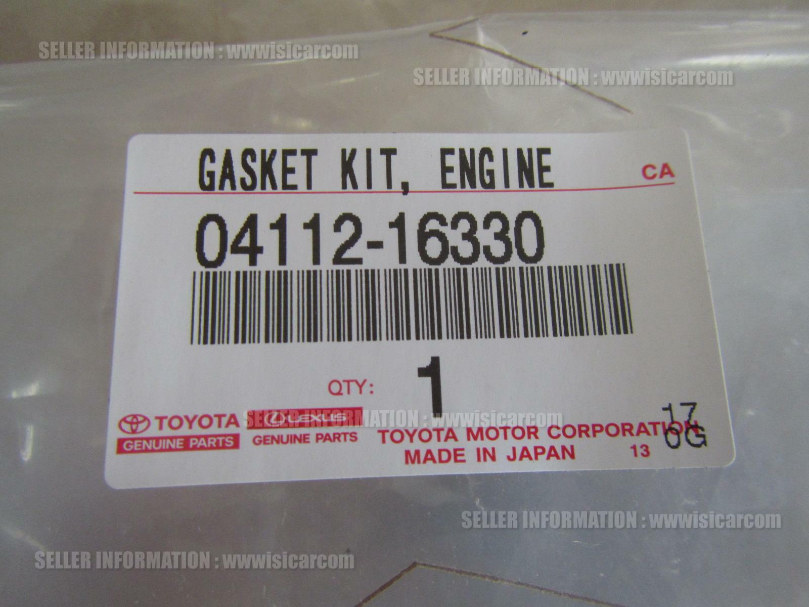 TOYOTA COROLLA GT MT6 4A-GE AE111 GASKET KIT ENGINE VALVE GRIND 04112 ...
