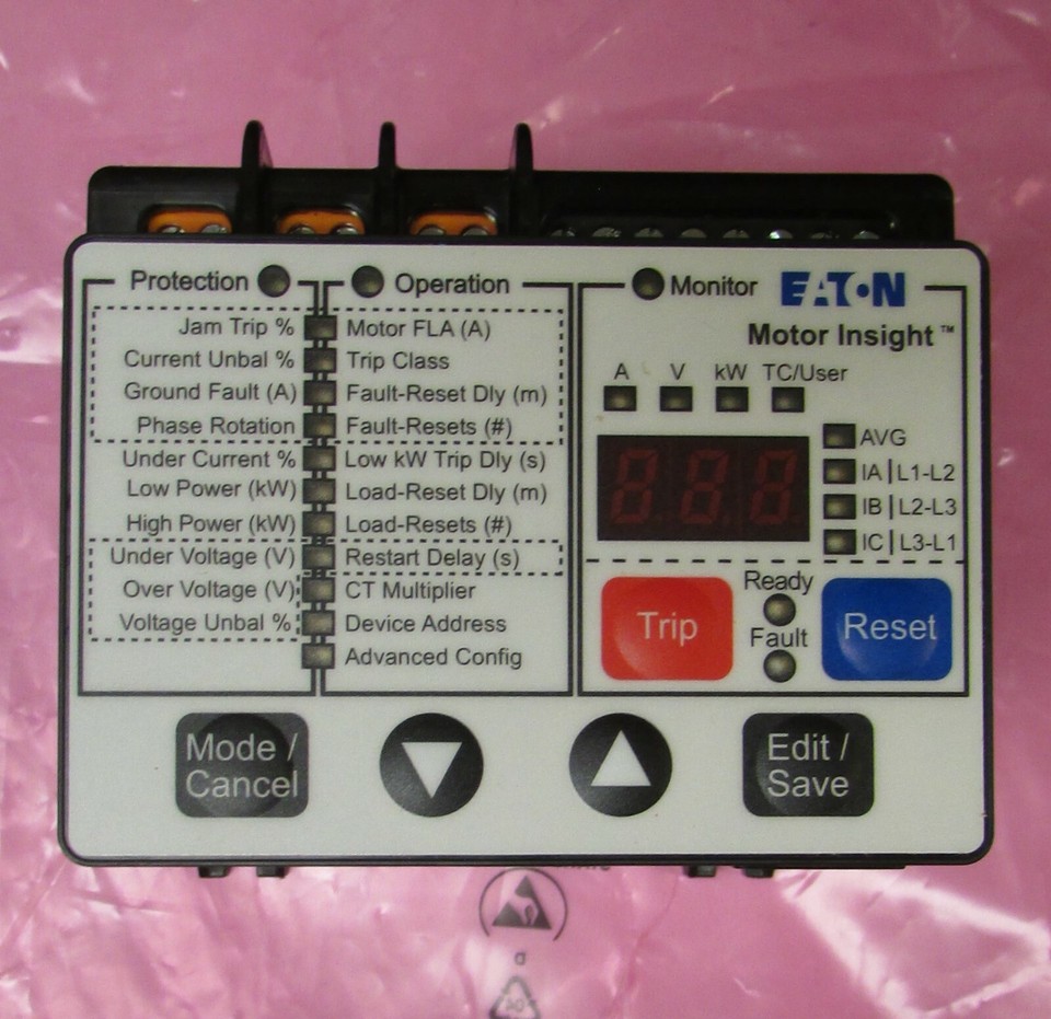 EATON CUTLER HAMMER C441BA 240VAC Motor Insight Solid State Overload ...