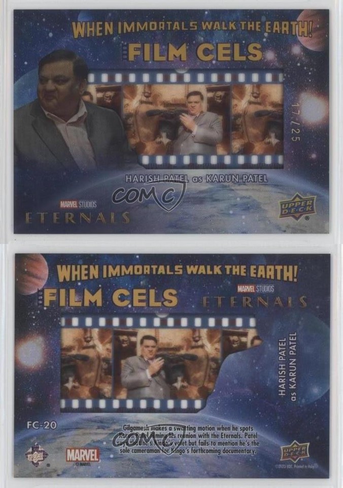 2023 Upper Deck Marvel Eternals Gold 17/25 Harish Patel as Karun #FC-20 ...