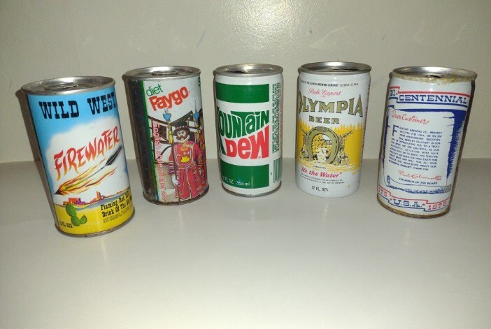 Lot Of 5 Vintage Soda Cans | eBay