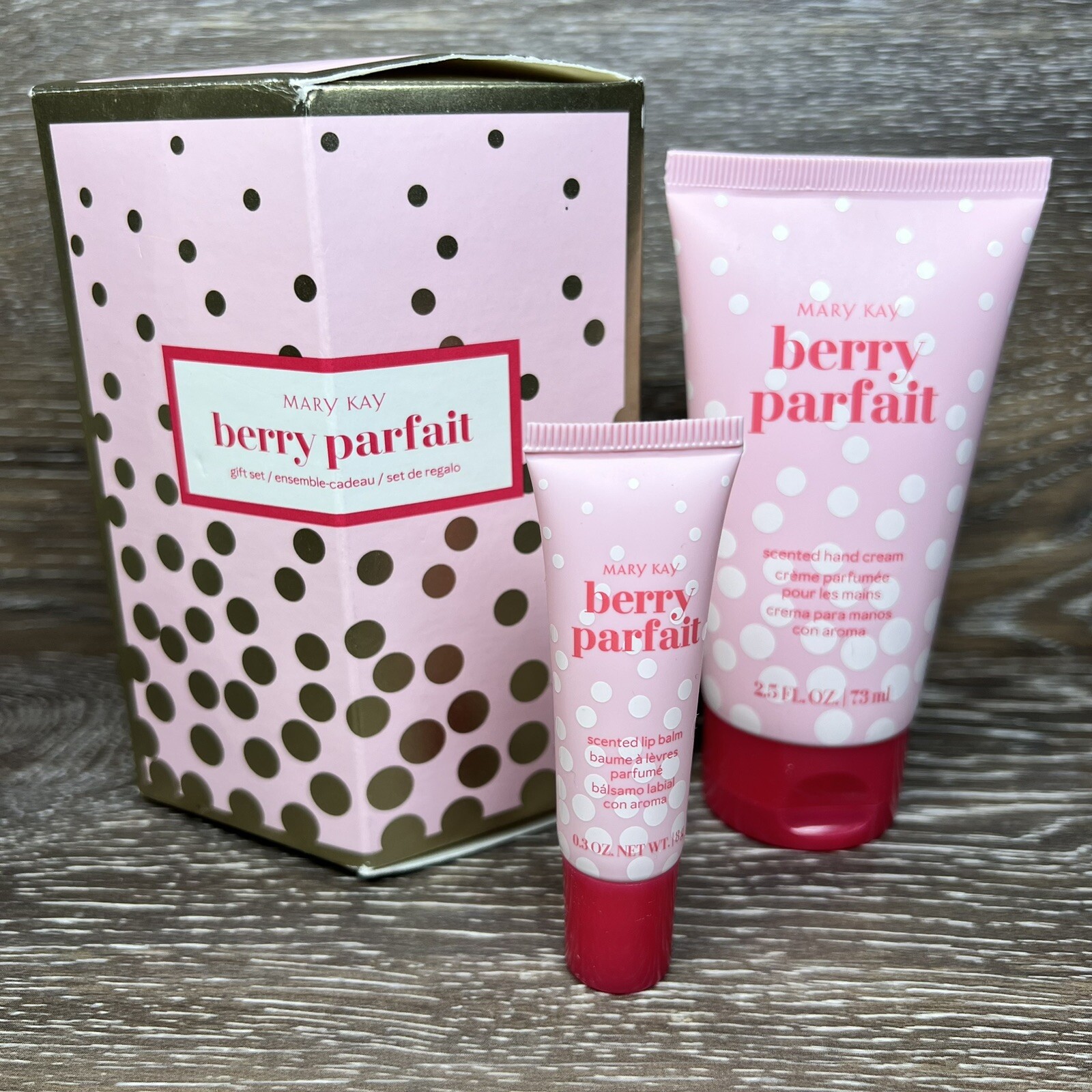 Mary Kay Berry Parfait Gift Set ~ 2.5 Oz Hand Cream + .3 Oz. Lip Balm ...