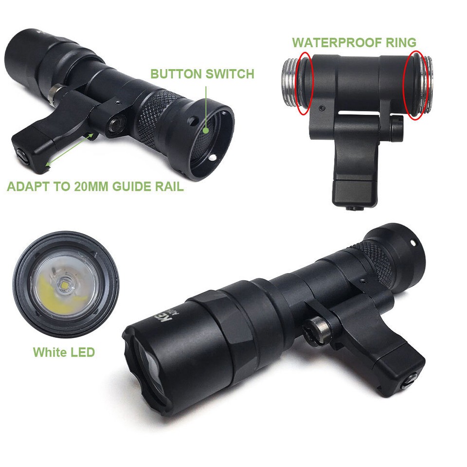 M340C 500 Lumen LED Flashlight with Remote Switch Offset Flip Mount ...