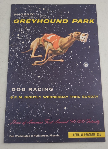 Vintage Phoenix Greyhound Park Dog Racing Official Program 1964 | eBay