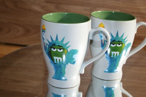 Set 2 - M&M's Green Statue of Liberty Mug Cup "Liberty & Chocolate for ...