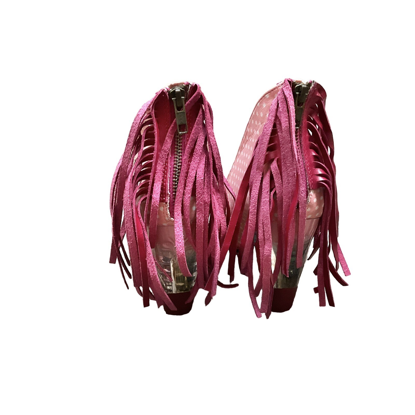 New Irregular Choice Fringe Pumps Pink Milkshake Mush Pinup Rockabilly ...
