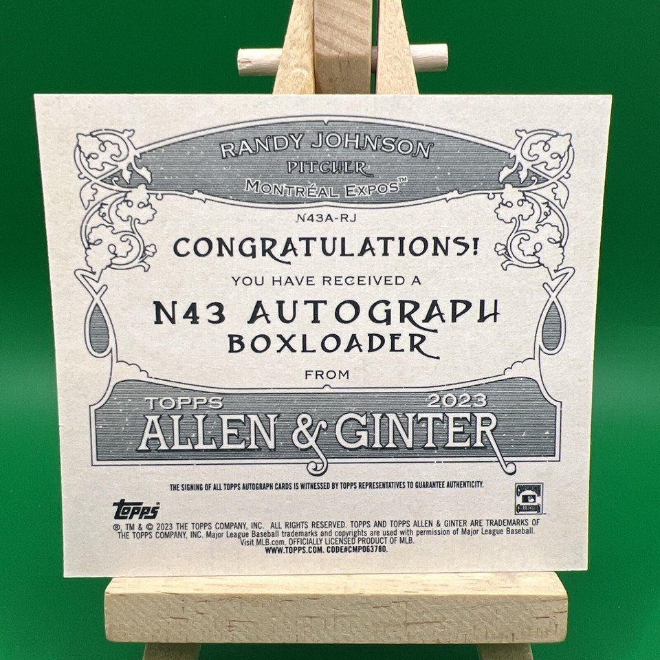 Randy Johnson Boxloader Autograph Card N43 2023 Allen & Ginter /15 SSP ...
