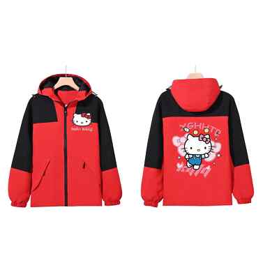 Womens Hello Kitty Character Winter Coats Red 168 3XL | eBay Australia