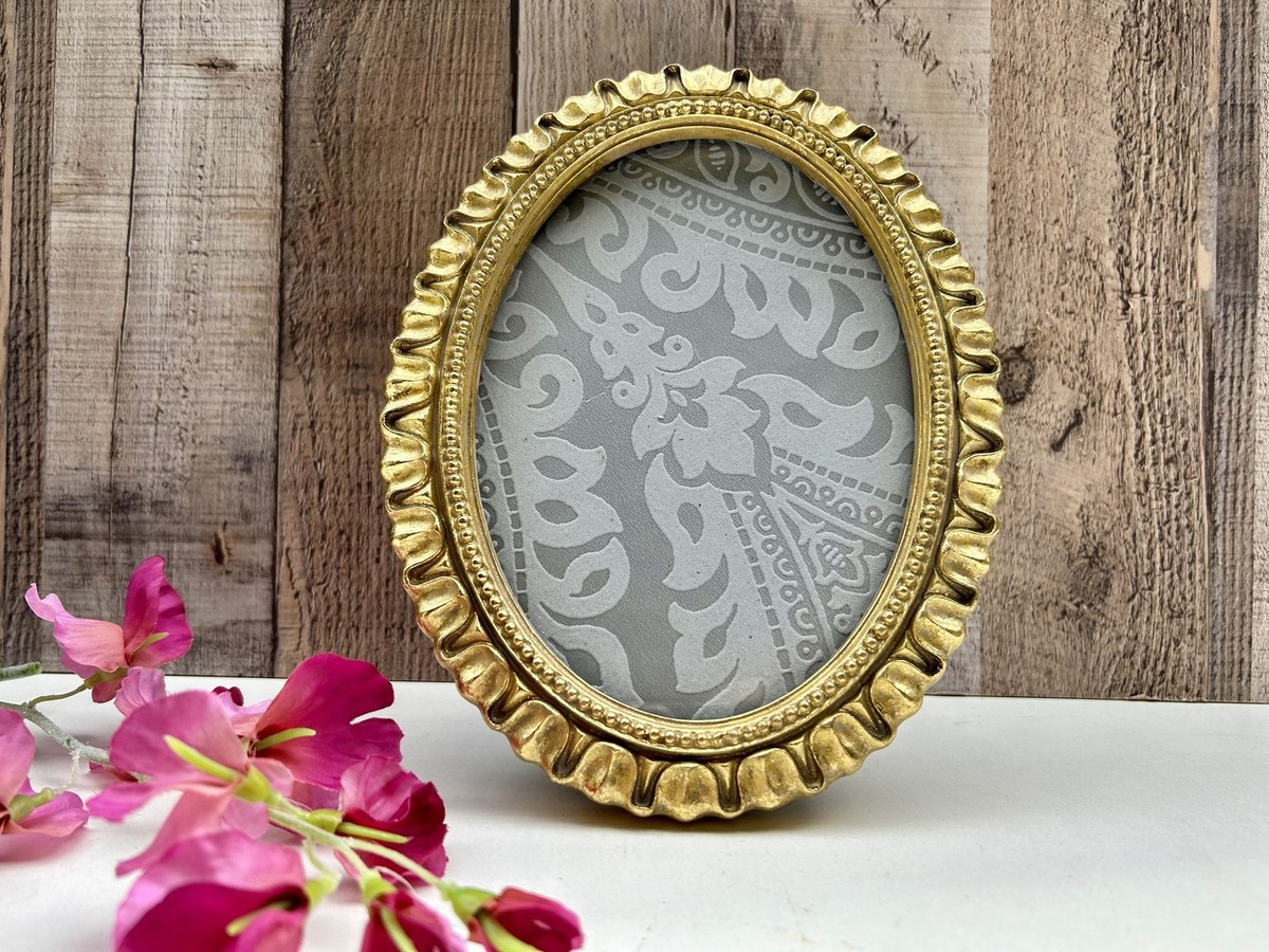 Ornate Oval Frame Sunlit Vintage Picture Frame 5x7 Inch, Oval Antique