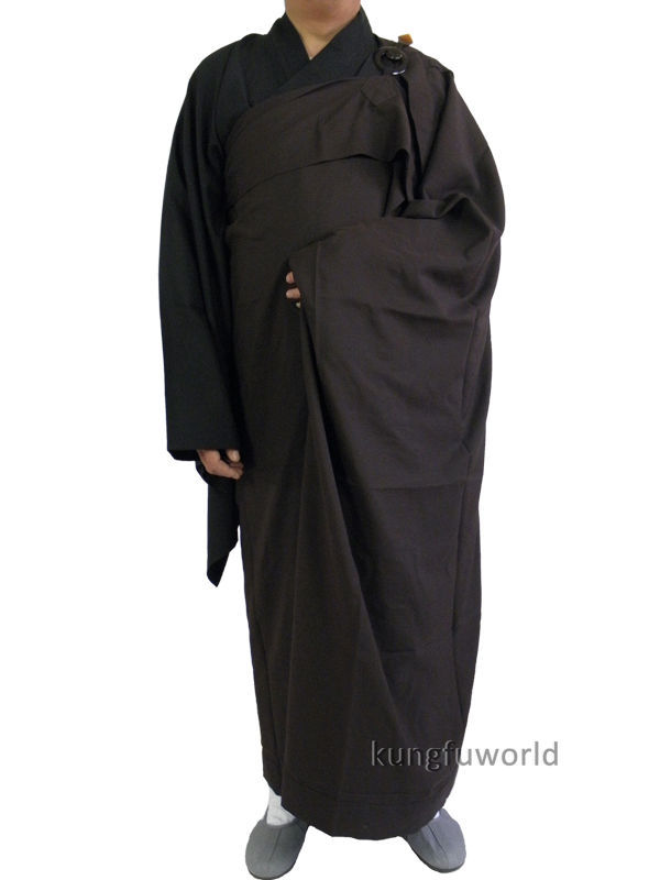 Shaolin Buddhist Monk Dress Kesa Haiqing Robe Meditation Suit Kung fu ...