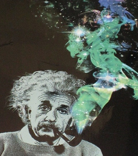 Albert Einstein Smoking Weed