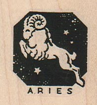 Aries 1 1/2 x 1 1/2" Rubber Stamp, Celestial Stamp | eBay