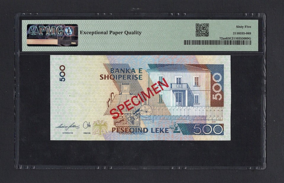 Albania 500 Lek 2007 P72as Specimen Uncirculated Grade 65 | eBay