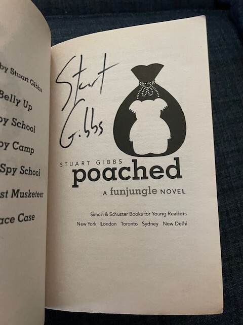 STUART GIBBS Lot - 4 Fun Jungle Books - Belly Up Poached Big Game ...