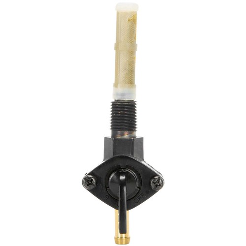 1/4" NPT Petcock Black - Straight motorcycle fuel valve chopper Harley ...
