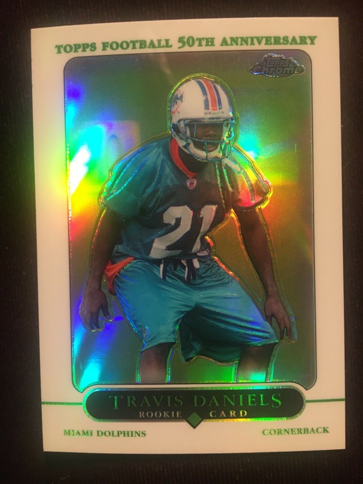 2005 Topps Chrome Refractor Dolphins Travis Daniels Rookie Card #270 | eBay