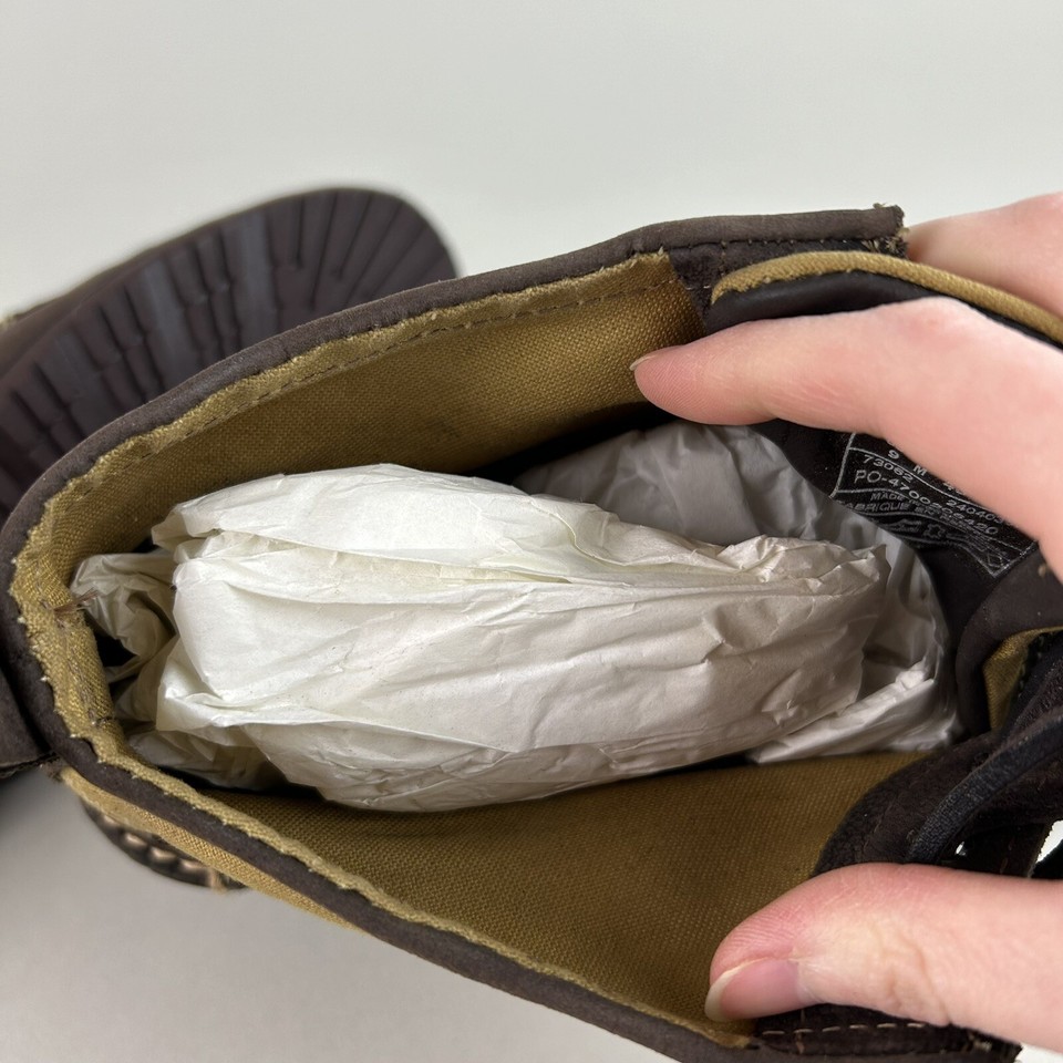 NEW C.C. Filson Sebago Moc Toe Boots Men's Tin Cloth & Leather Size US ...