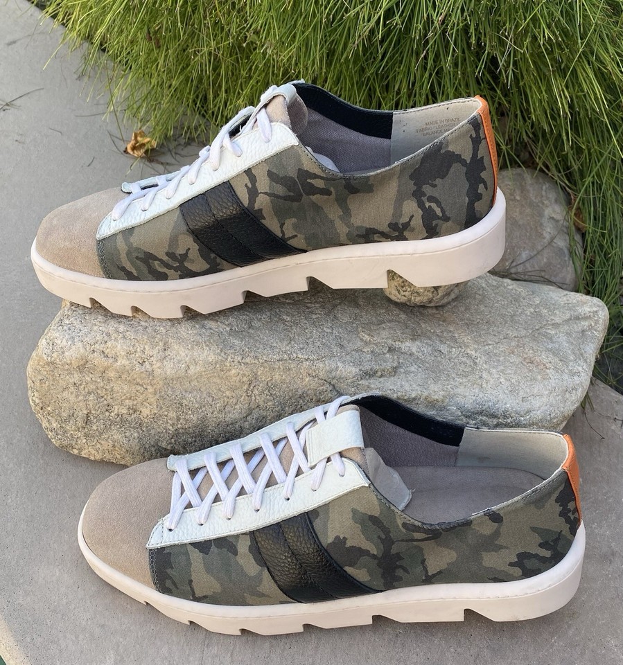 Bernardo Dakota Camo Sneakers Shoes Womens SZ 11 Green Tan Lace Up $175 ...