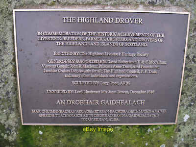 Photo 12x8 The Highland Drover - plaque Dingwall Close up of the plaque ...