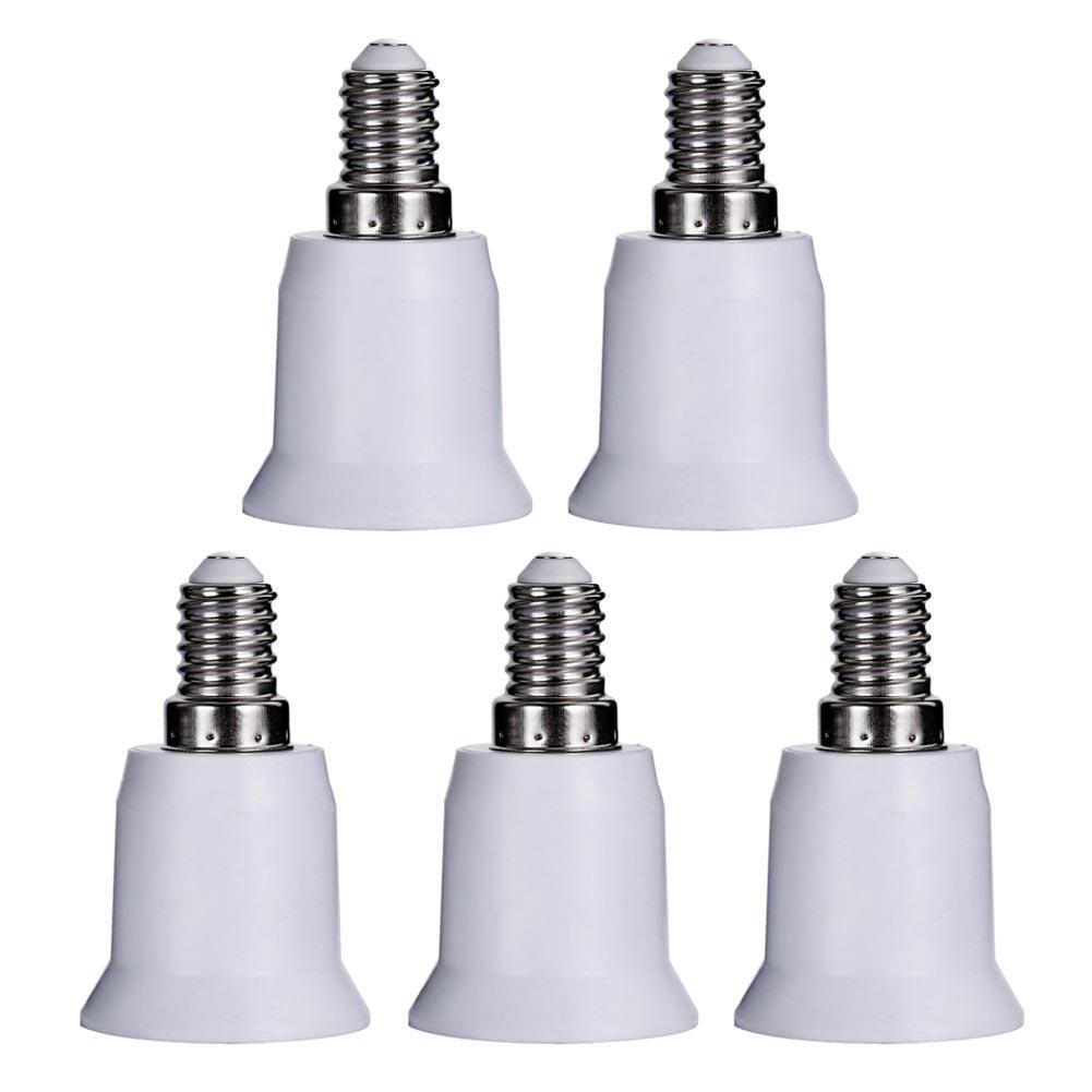 10Pcs E14 to E27 Base Screw Light Lamp Bulb Holder Adapter Socket ...