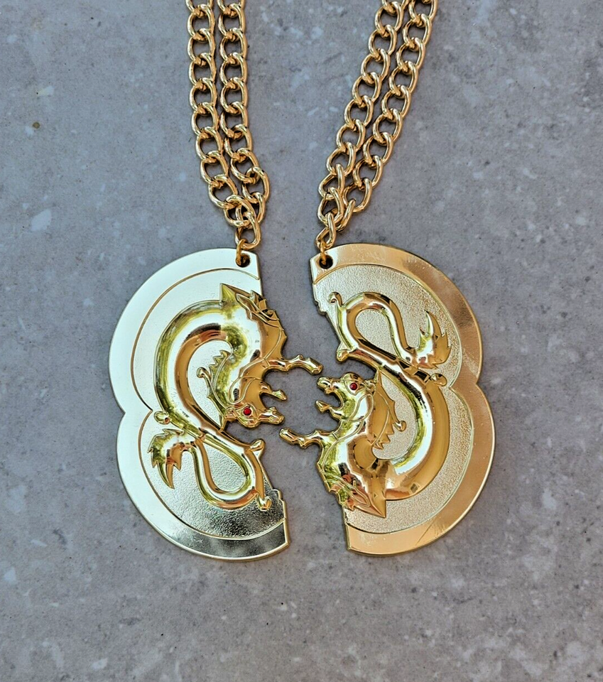 Double Dragon Gold Movie Medallion Cosplay Prop Metal Necklace | eBay