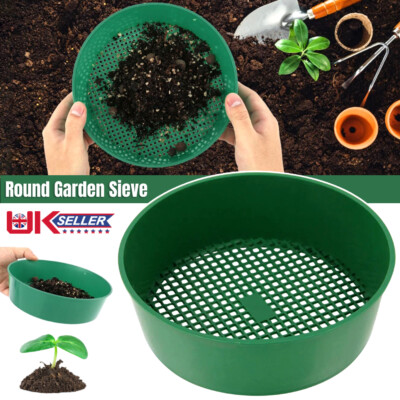 Heavy Duty Garden Riddle Riddler Soil Sift Compost Sieve Mesh Seed Tray ...
